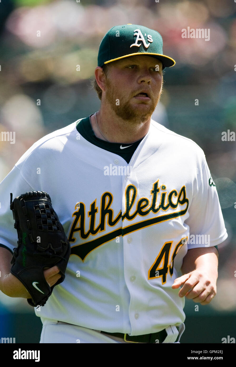 April 18, 2010; Oakland, CA, USA; Oakland Athletics starting pitcher ...