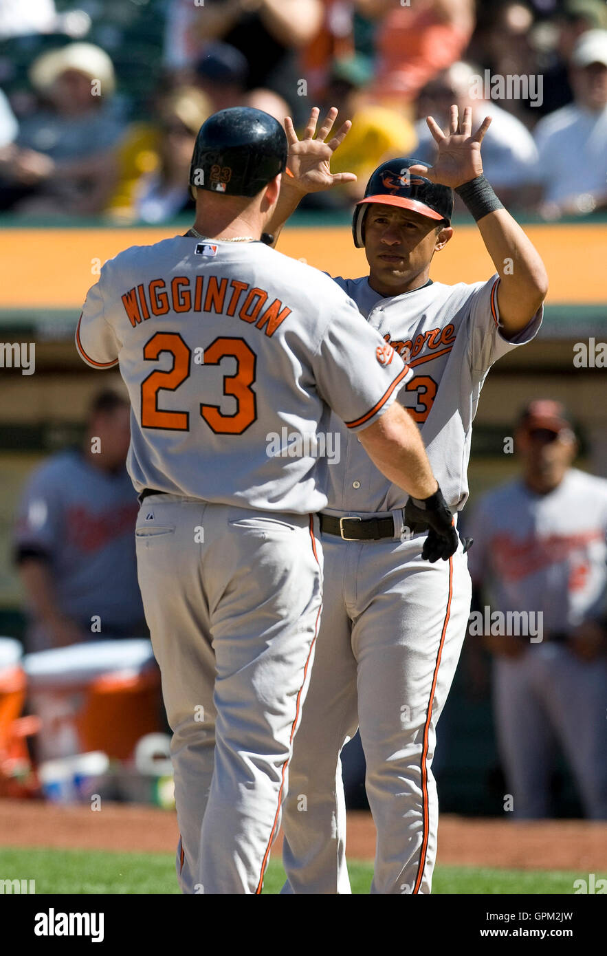 April 18, 2010; Oakland, CA, USA; Baltimore Orioles second baseman Ty ...