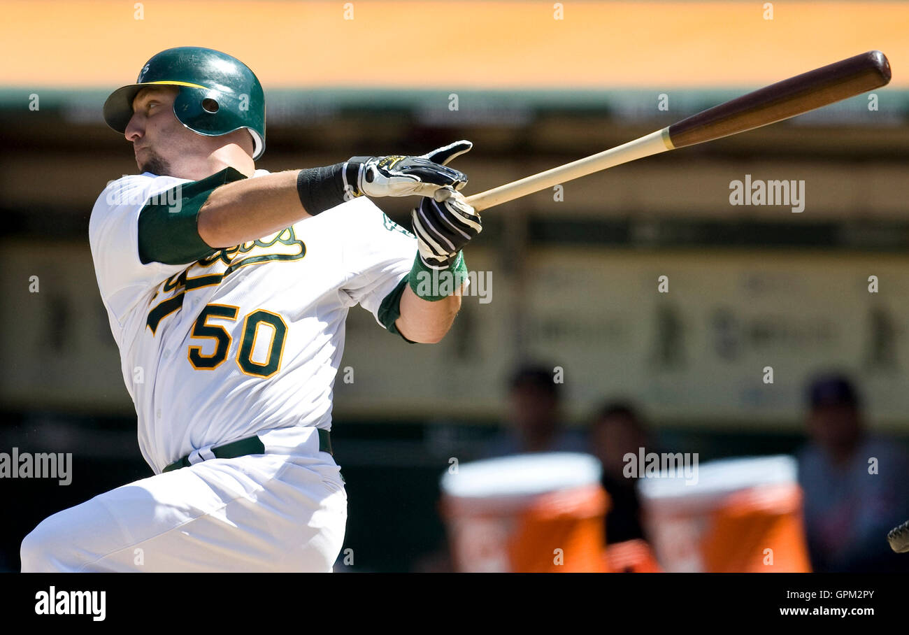 April 24, 2010; Oakland, CA, USA; Oakland Athletics designated hitter ...