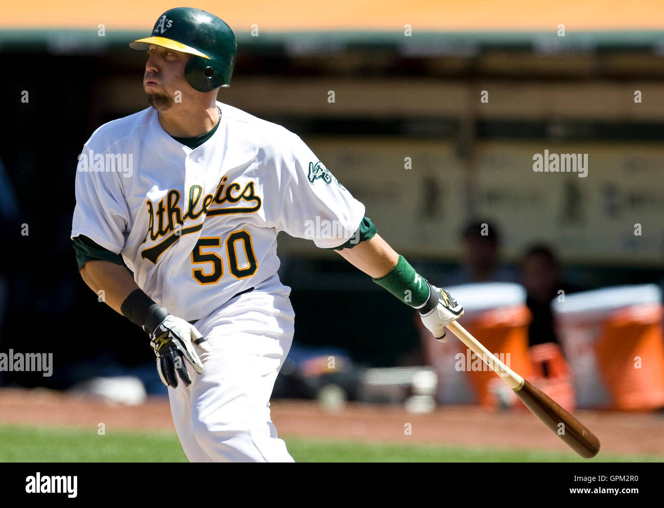 April 24, 2010; Oakland, CA, USA; Oakland Athletics designated hitter ...
