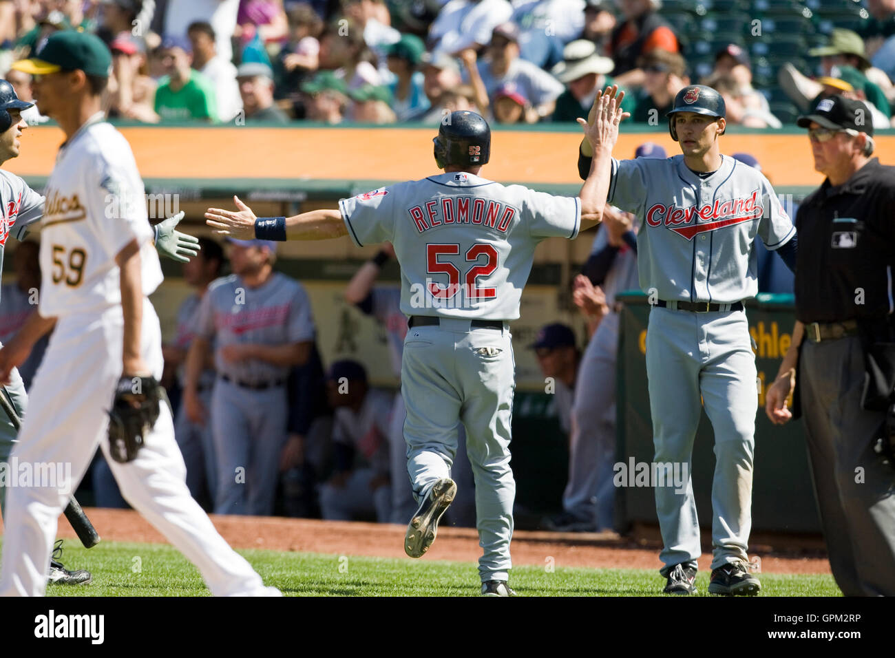 April 24, 2010; Oakland, CA, USA; Cleveland Indians catcher Mike ...