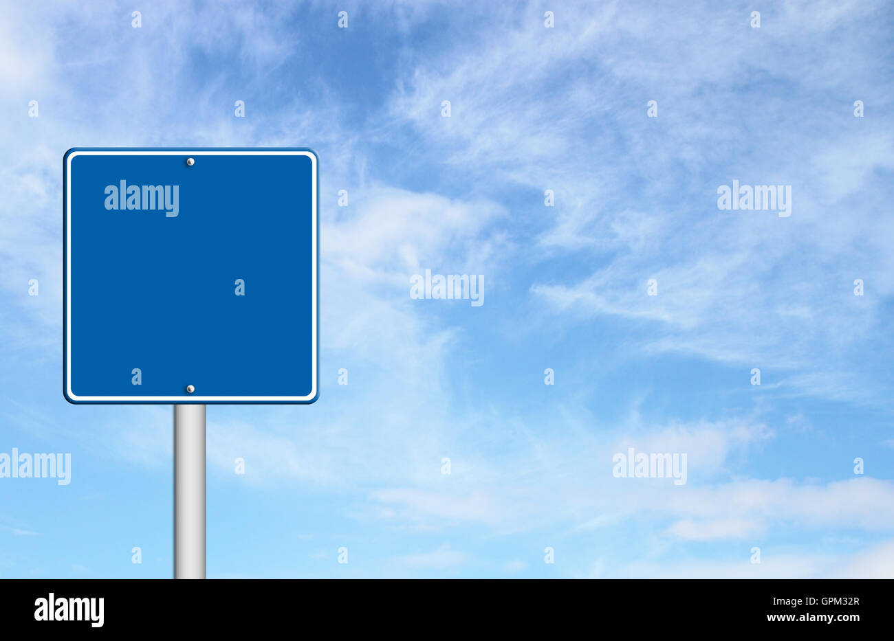 blue blank sign Stock Photo - Alamy
