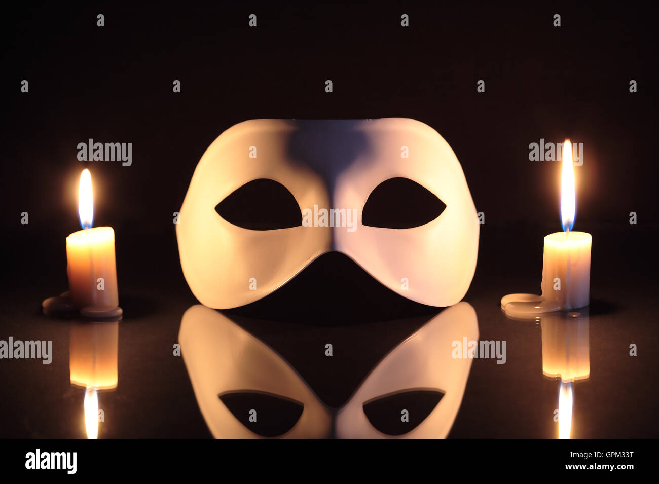 Mask And Candles Stock Photo - Alamy