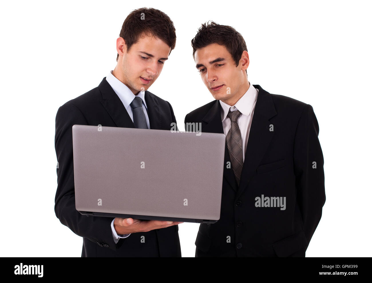 Teamwork two people working working together Cut Out Stock Images ...