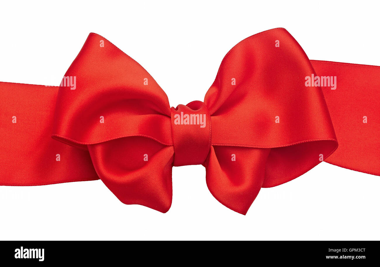 Red ribbon and bow Stock Photo - Alamy