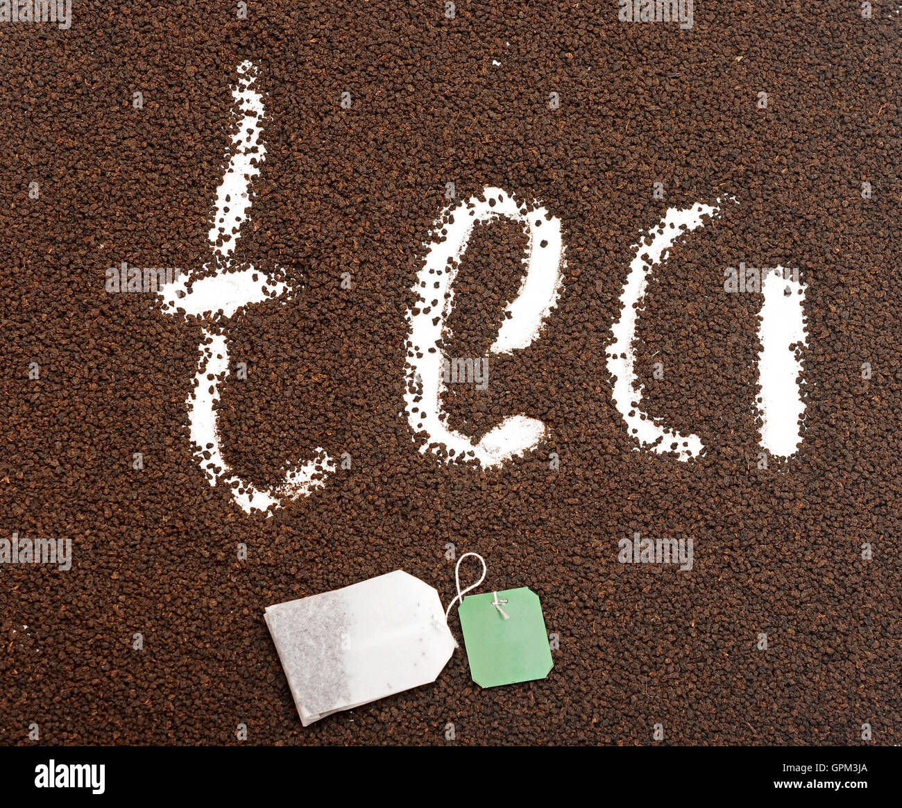 word "tea" on tea background Stock Photo - Alamy