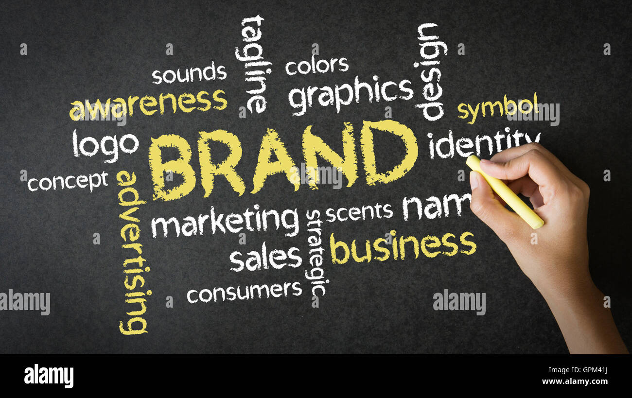 Brand Chalk Illustration Stock Photo - Alamy