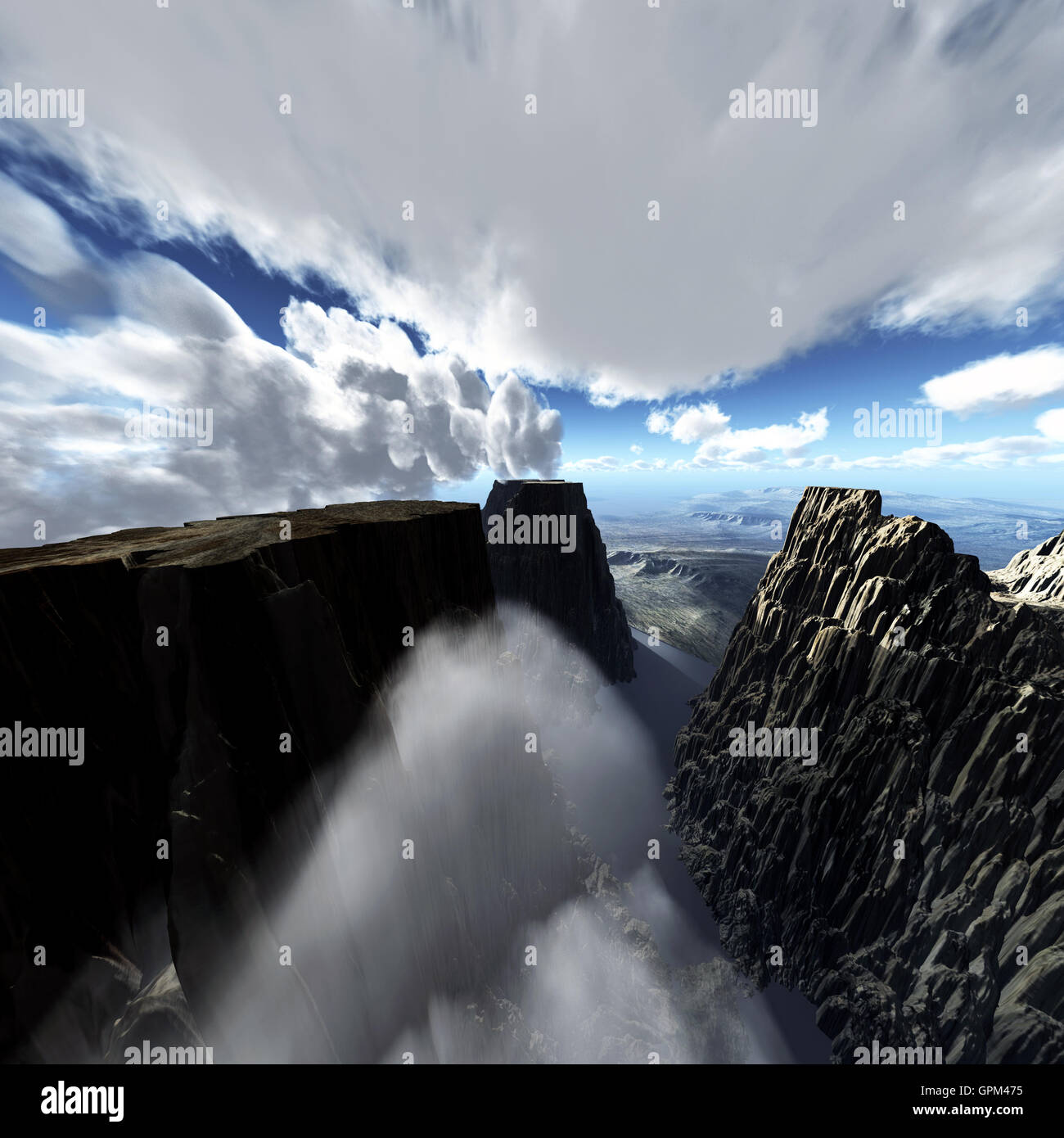 Volcanic eruption on island Stock Photo - Alamy