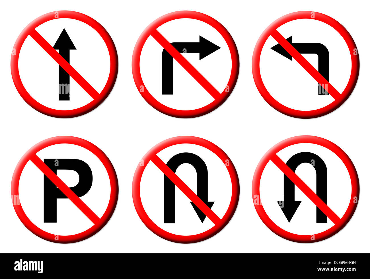 Road sign circular black arrow hi-res stock photography and images - Alamy