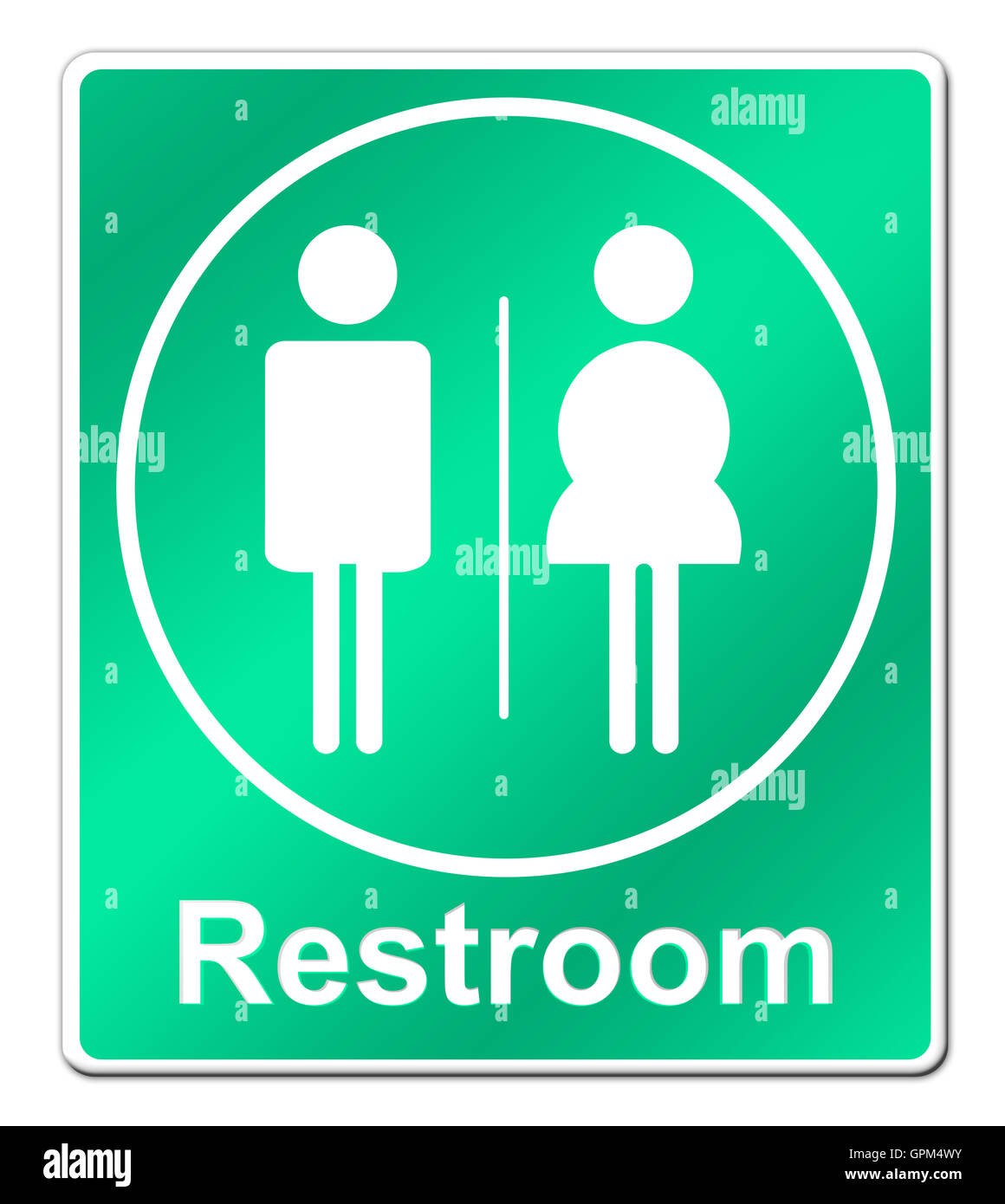 Green wc water closet sign hi-res stock photography and images - Alamy