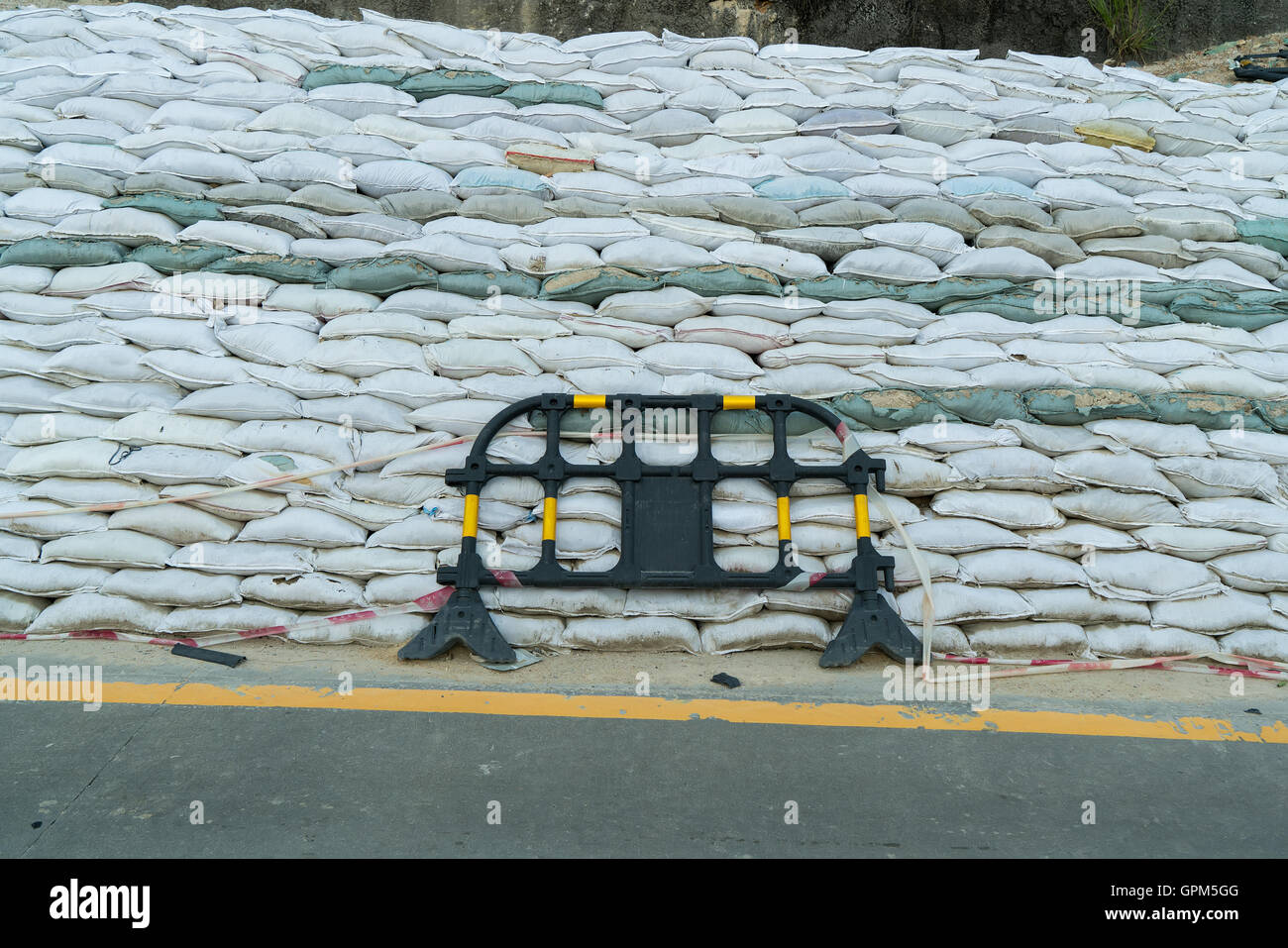 Flood Protection Sandbag Stock Photo - Alamy