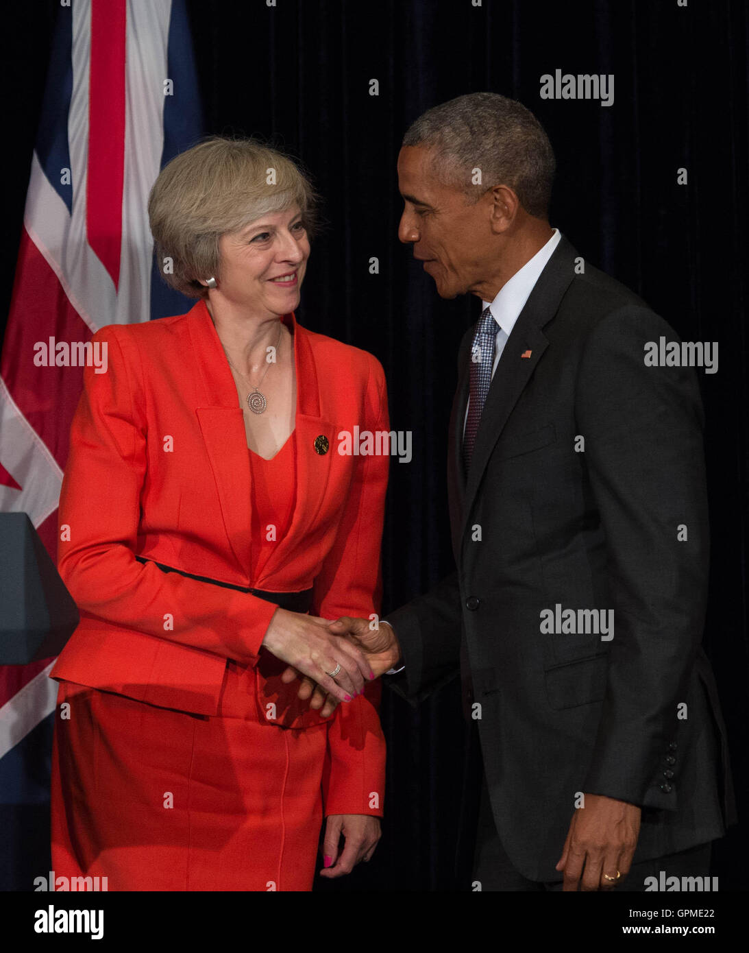 Prime Minister Theresa May holds a news conference with U.S. President ...