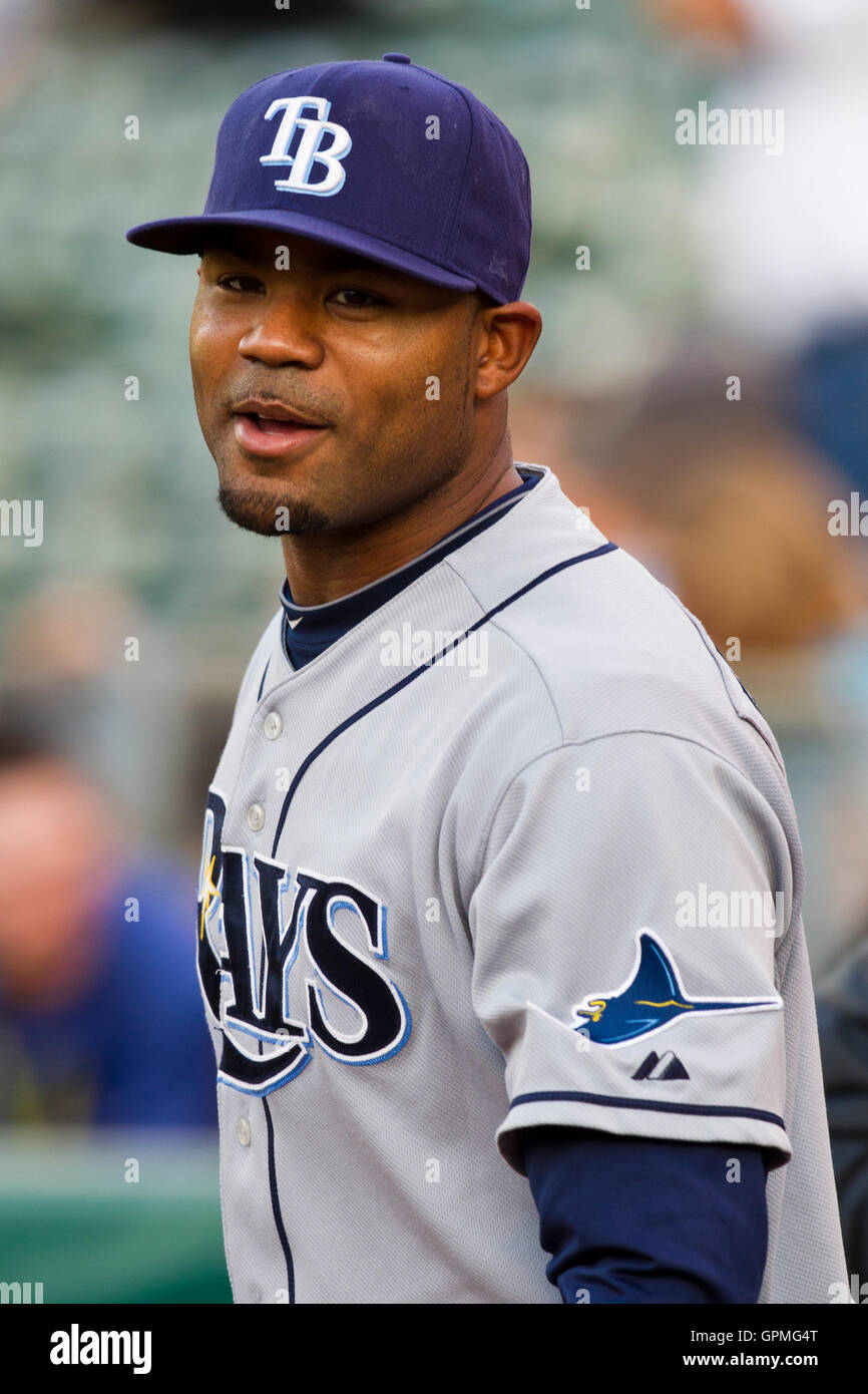 May 7, 2010; Oakland, CA, USA; Tampa Bay Rays left fielder Carl ...