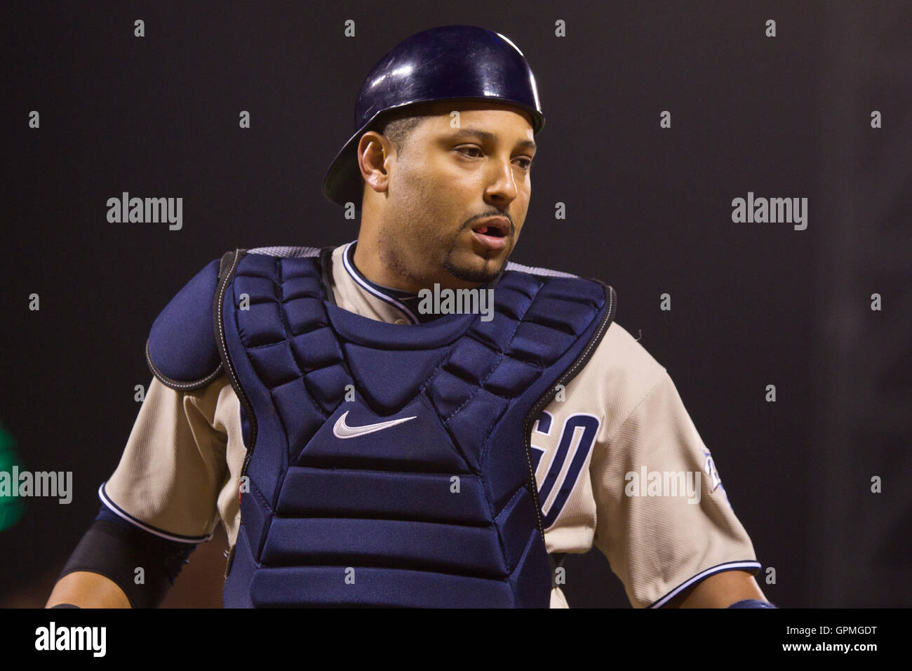 May 11, 2010; San Francisco, CA, USA; San Diego Padres catcher Yorvit ...
