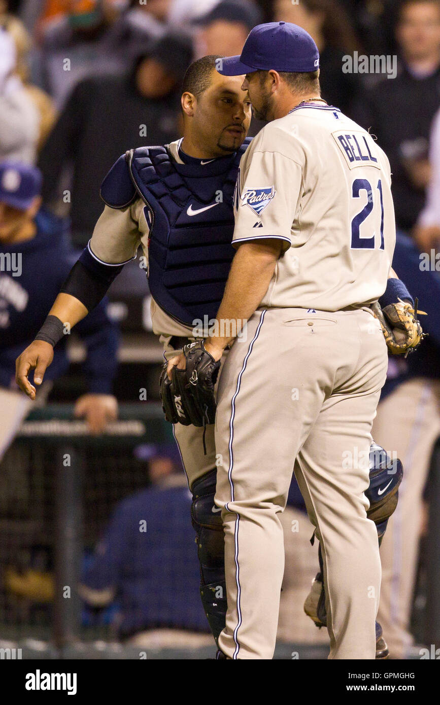 May 11, 2010; San Francisco, CA, USA; San Diego Padres catcher Yorvit ...