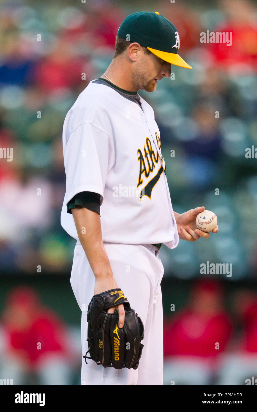 June 9, 2010; Oakland, CA, USA; Oakland Athletics starting pitcher ...
