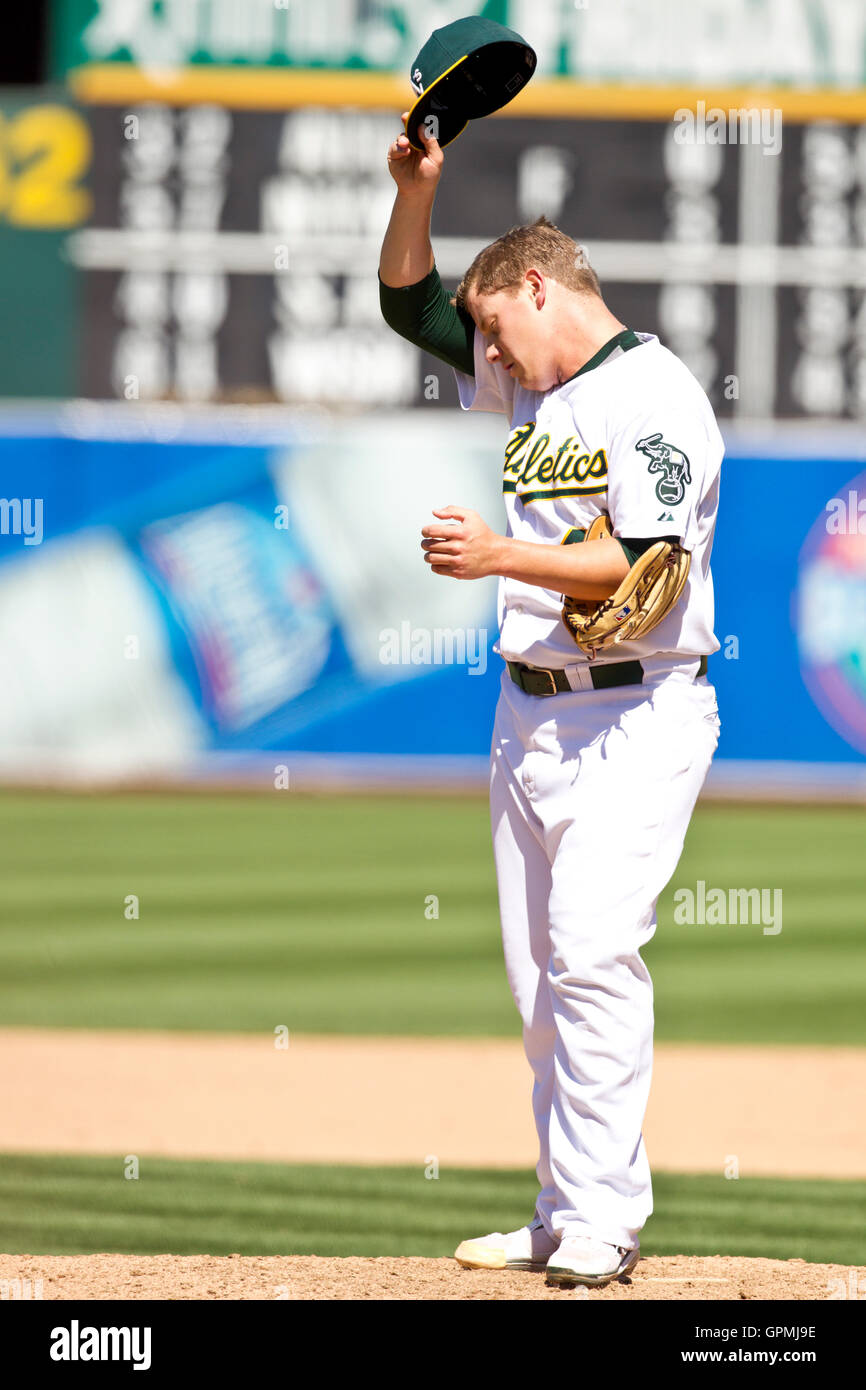 July 11, 2010; Oakland, CA, USA; Oakland Athletics relief pitcher ...
