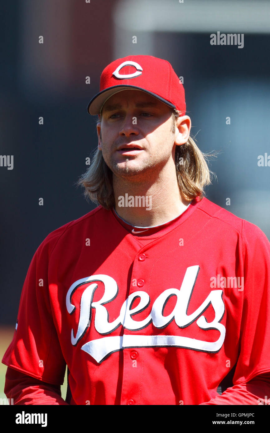 June 12, 2011; San Francisco, CA, USA; Cincinnati Reds starting pitcher ...