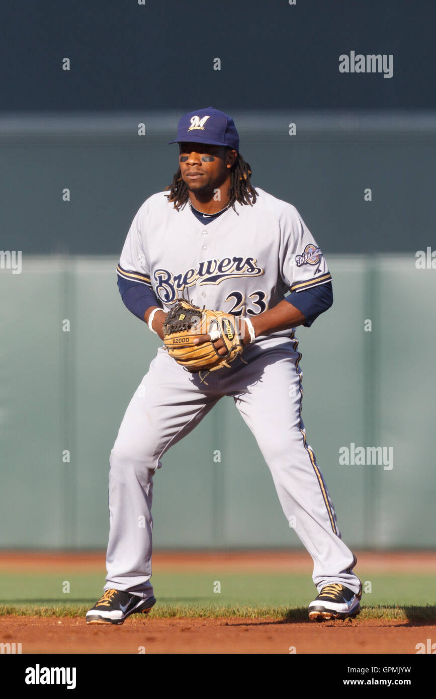 July 23, 2011; San Francisco, CA, USA; Milwaukee Brewers second baseman ...