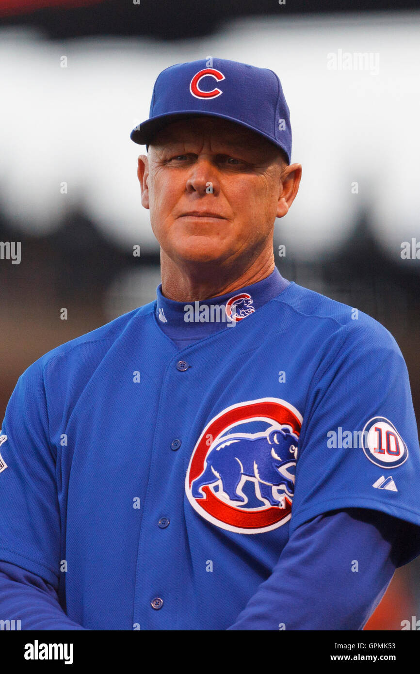 August 30, 2011; San Francisco, CA, USA; Chicago Cubs manager Mike ...