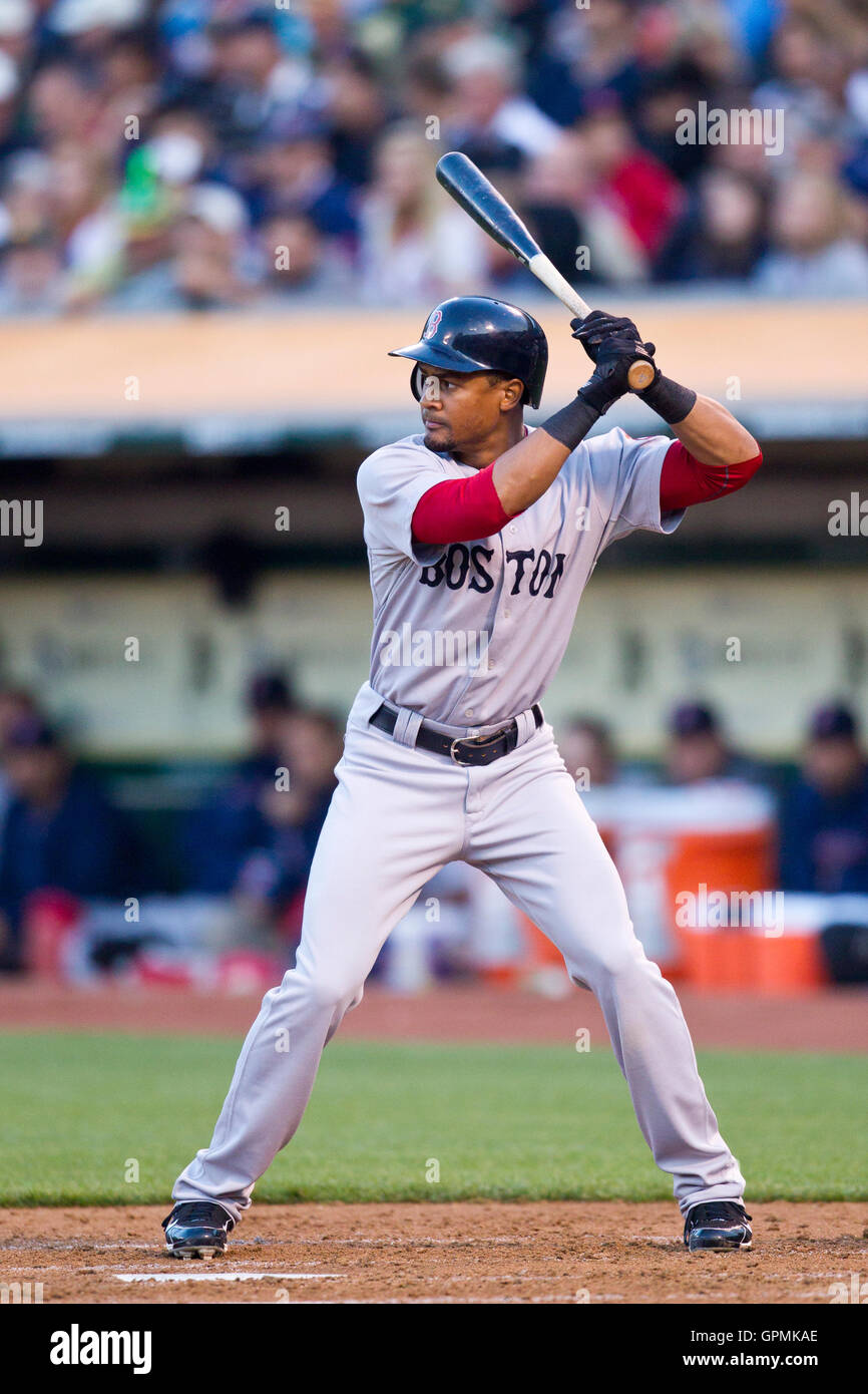 July 19, 2010; Oakland, CA, USA; Boston Red Sox left fielder Eric ...