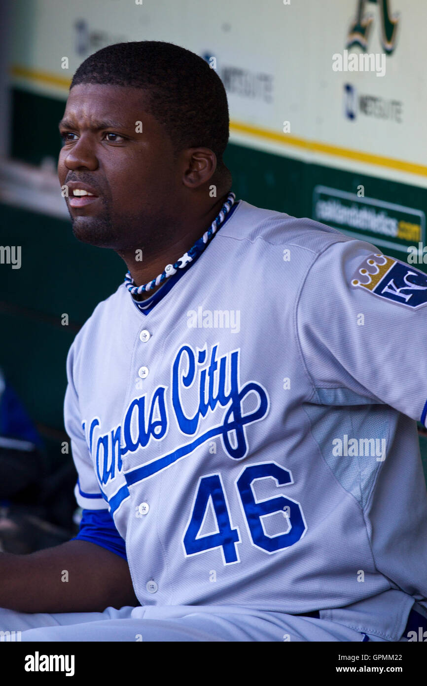 August 2, 2010; Oakland, CA, USA; Kansas City Royals third baseman ...