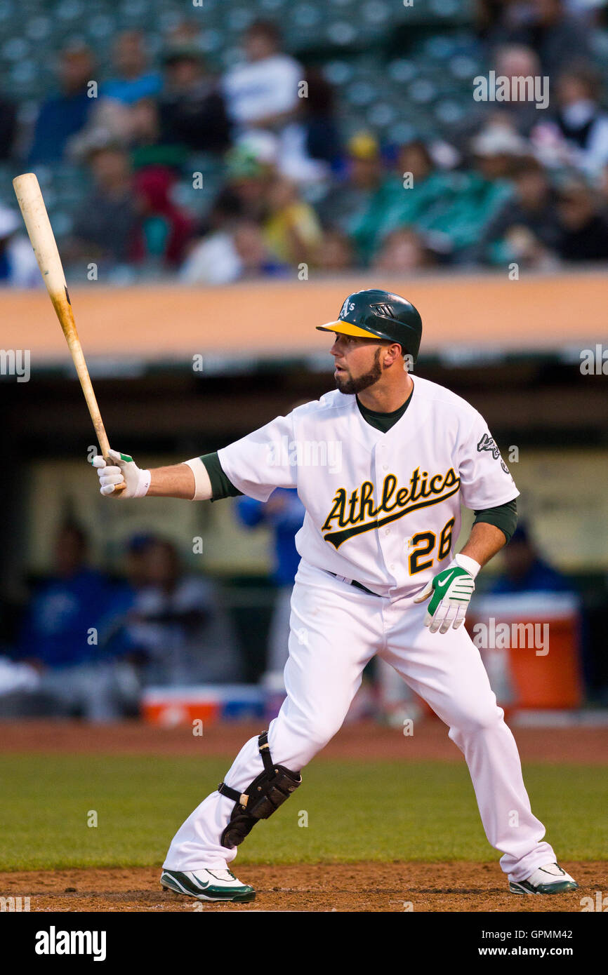 August 2, 2010; Oakland, CA, USA; Oakland Athletics left fielder Matt ...