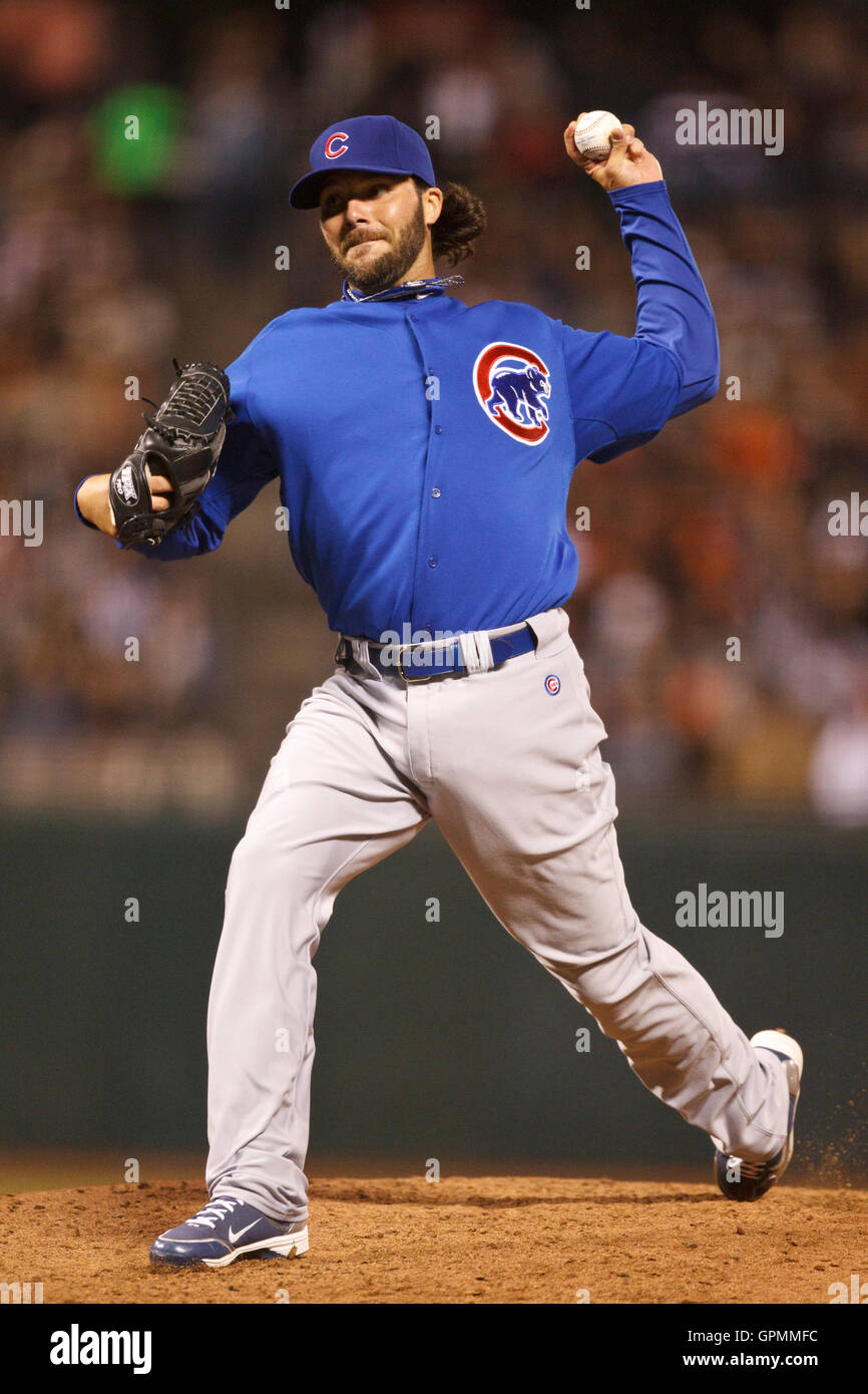 August 9, 2010; San Francisco, CA, USA; Chicago Cubs relief pitcher ...