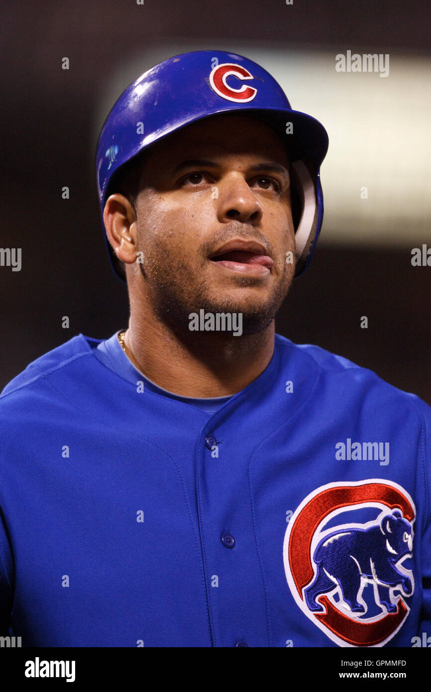 August 9, 2010; San Francisco, CA, USA; Chicago Cubs third baseman ...