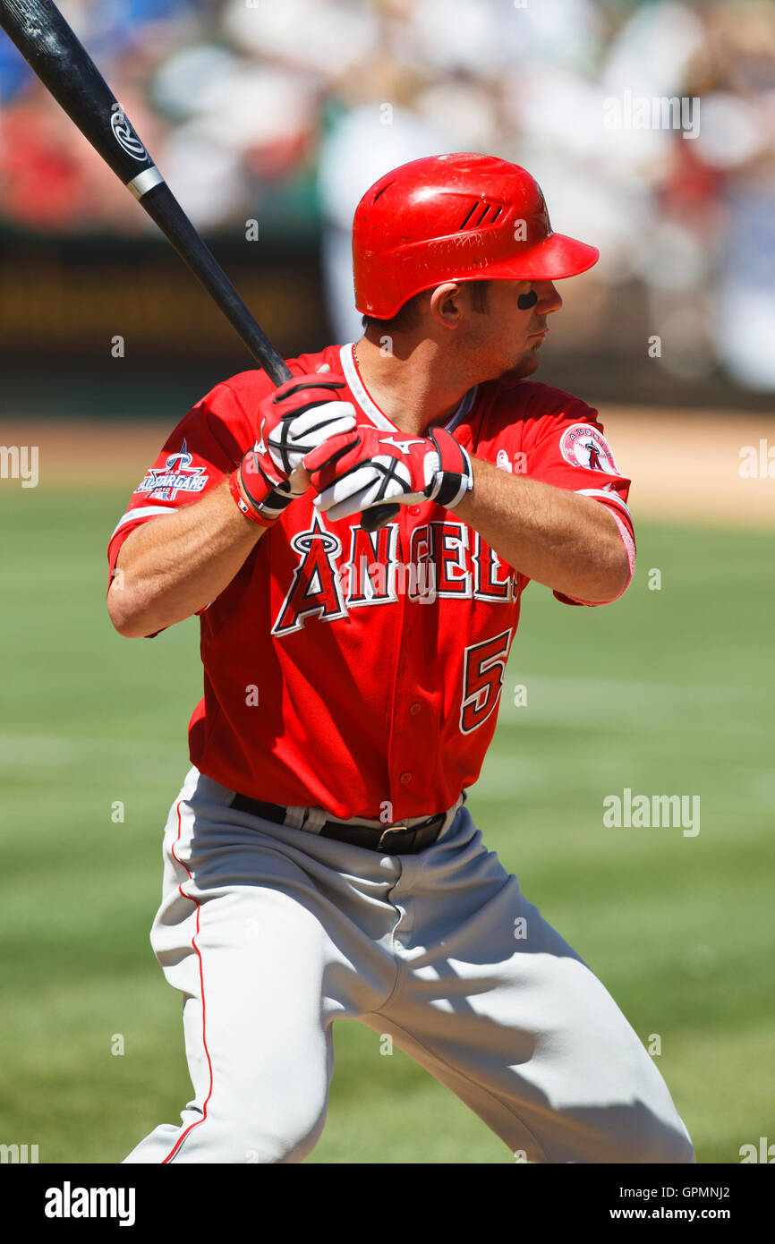 September 5, 2010; Oakland, CA, USA; Los Angeles Angels catcher Jeff ...