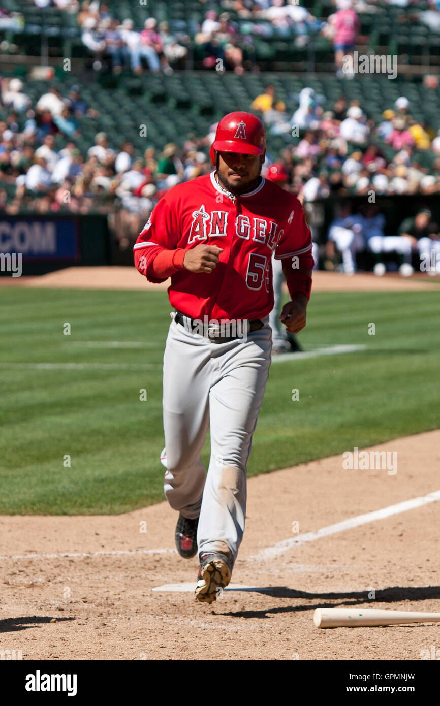 September 5, 2010; Oakland, CA, USA; Los Angeles Angels right fielder ...