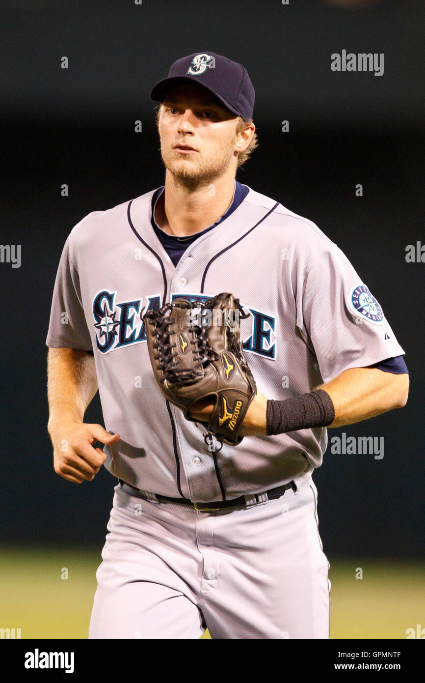 September 8, 2010; Oakland, CA, USA; Seattle Mariners left fielder ...