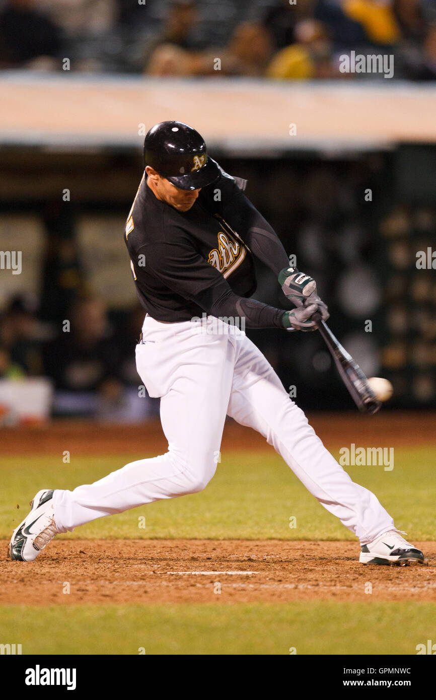 September 8, 2010; Oakland, CA, USA; Oakland Athletics right fielder ...