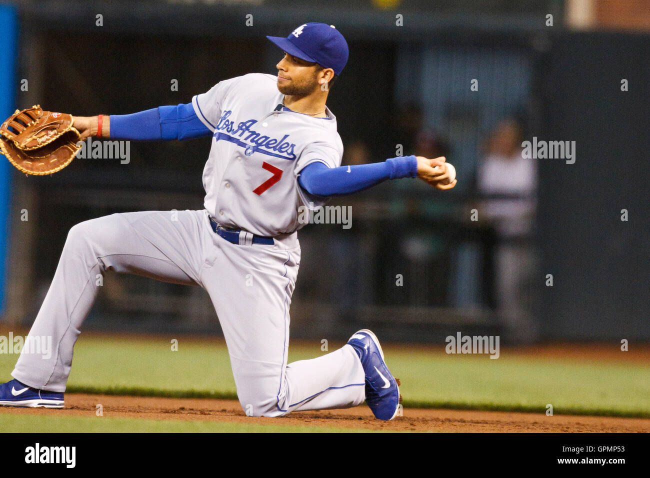 September 15, 2010; San Francisco, CA, USA; Los Angeles Dodgers first ...
