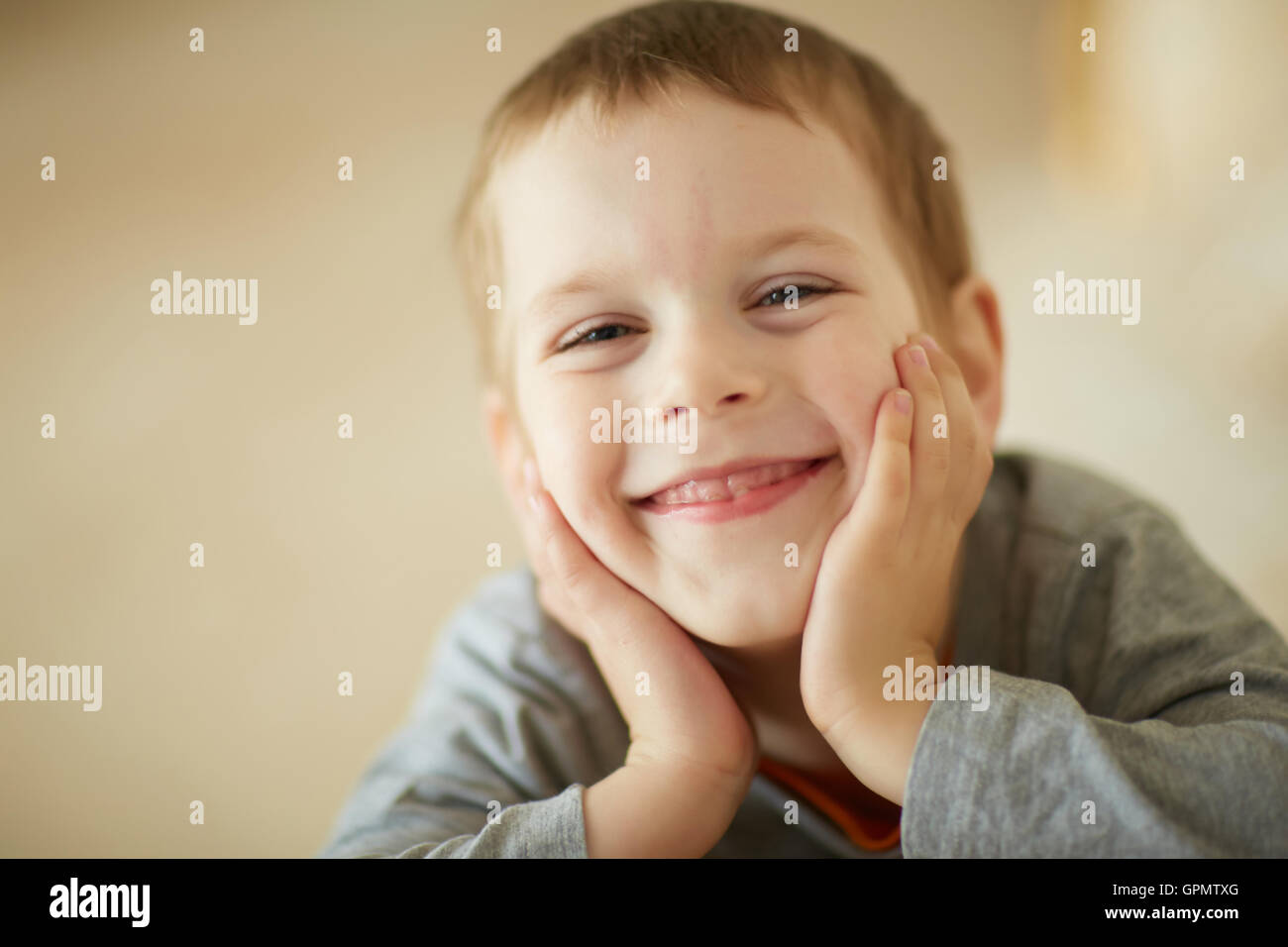 nice boy smiling Stock Photo - Alamy