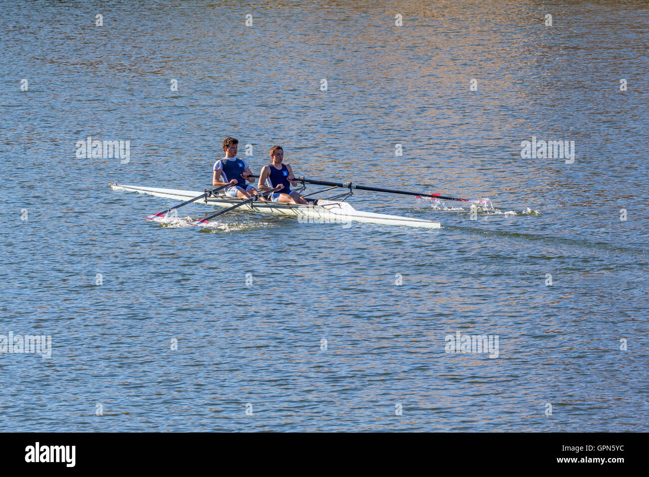 Two men in row boat hi-res stock photography and images - Alamy