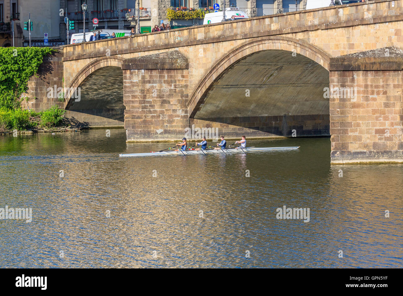 Rower rowing under bridge hi-res stock photography and images - Alamy