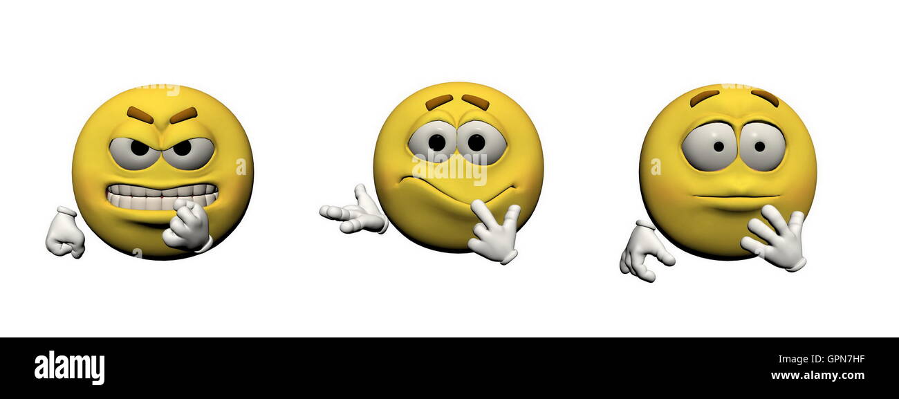 emoticon emotion isolated in white background Stock Photo - Alamy
