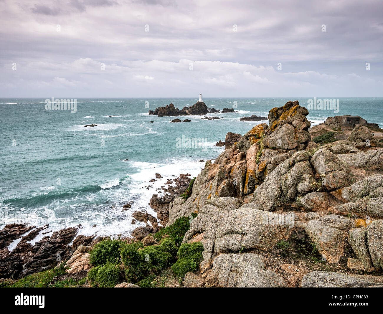 Corbiere Point and Lighthouse Jersey Channel Islands Stock Photo - Alamy