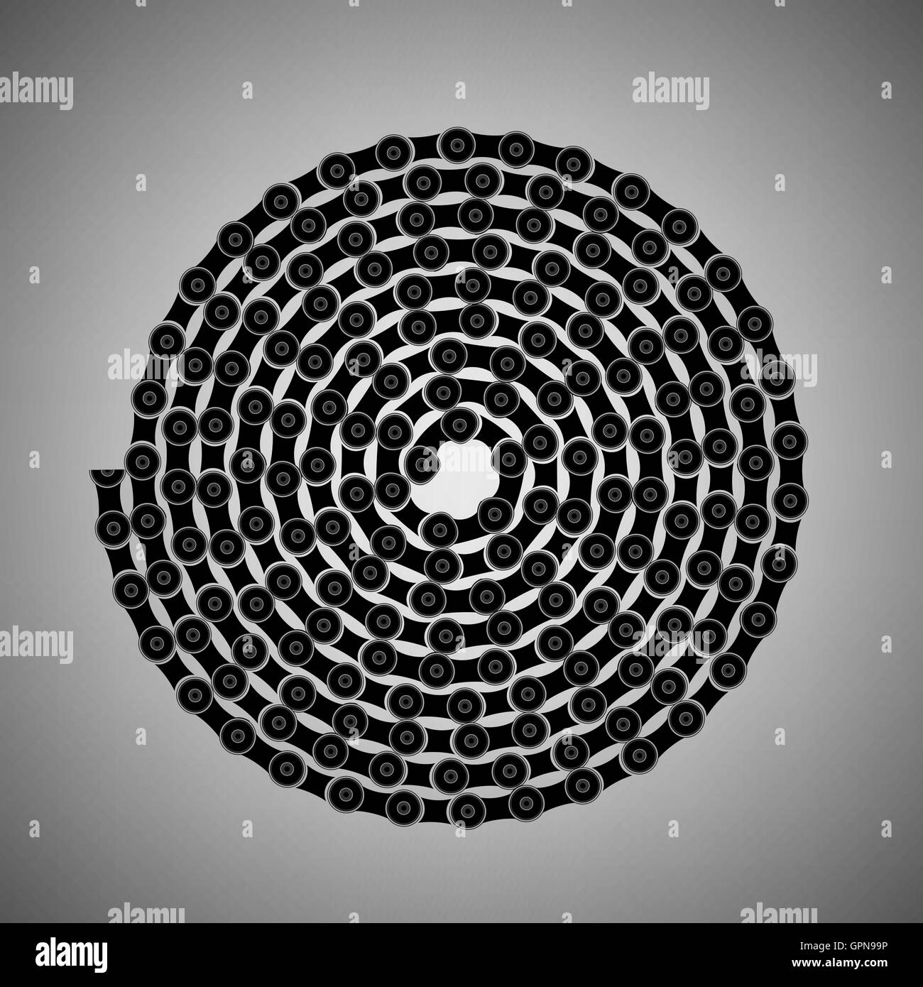 Bike Chain Spiral Stock Vector Image & Art - Alamy