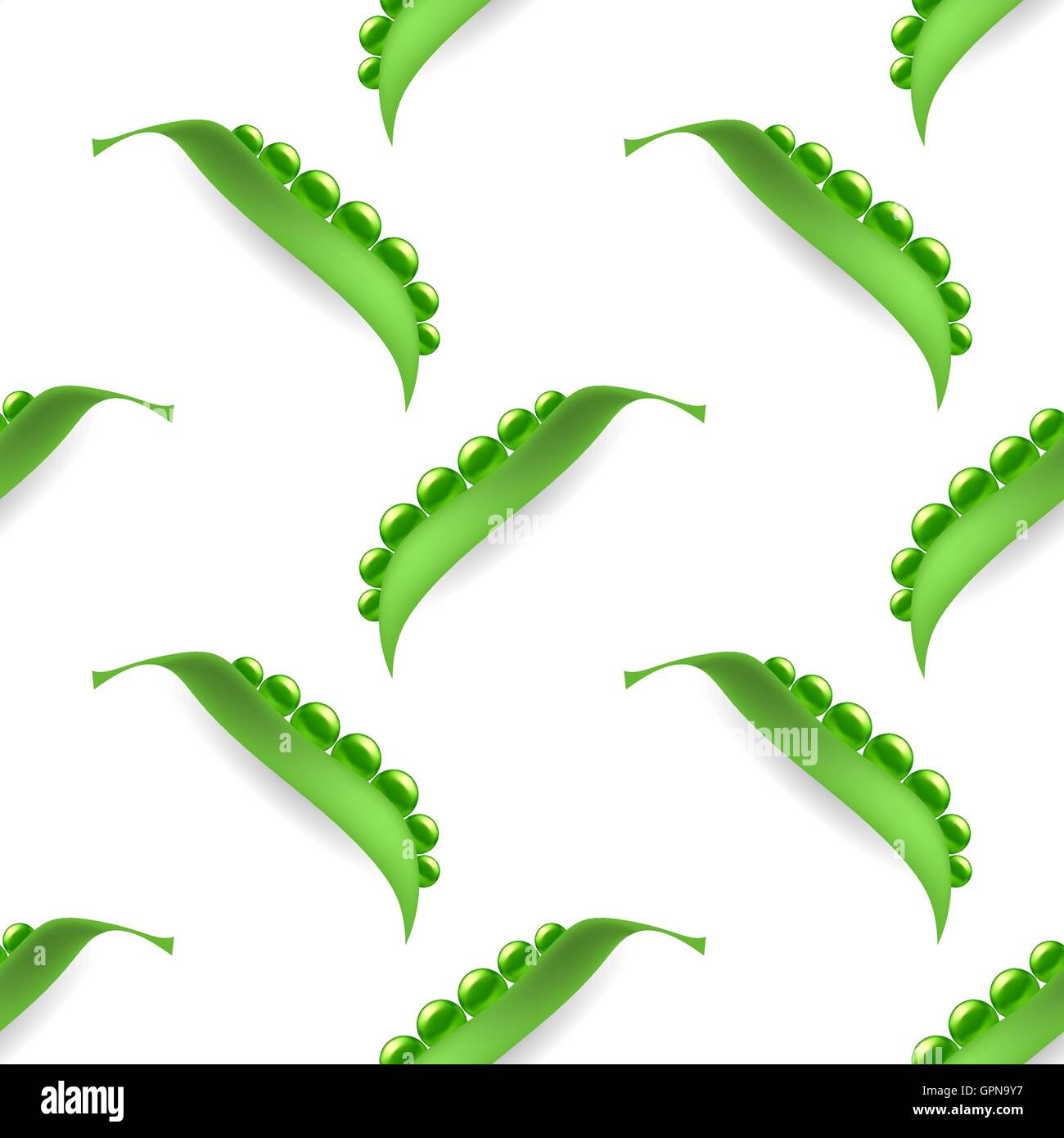 Vector Fresh Natural Green Peas Seamless Pattern Stock Vector Image ...