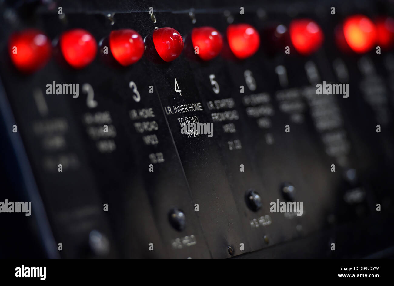 A signalling panel is illuminated inside the Circle and Hammersmith ...