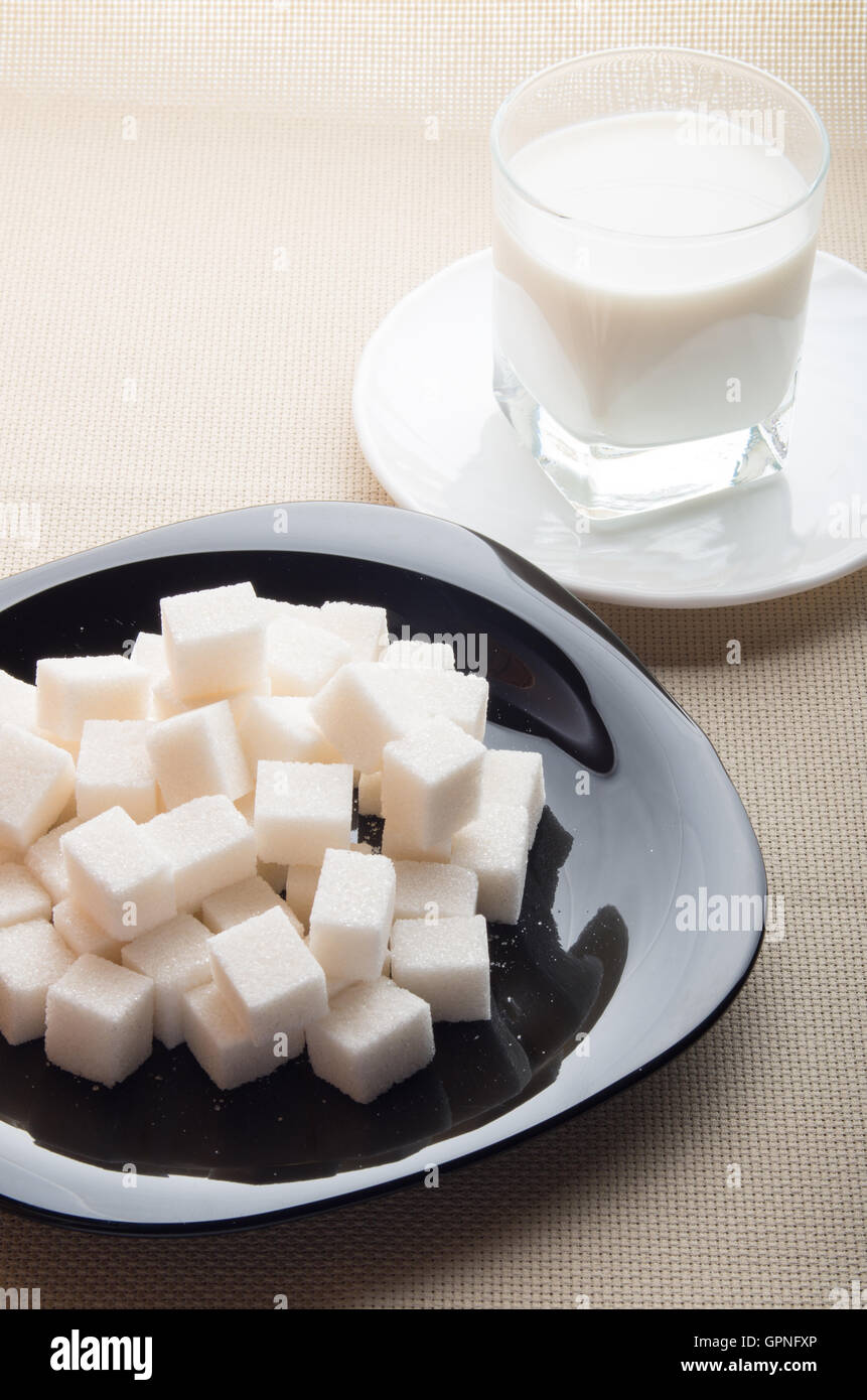 Milk and sugar cubes hi-res stock photography and images - Alamy