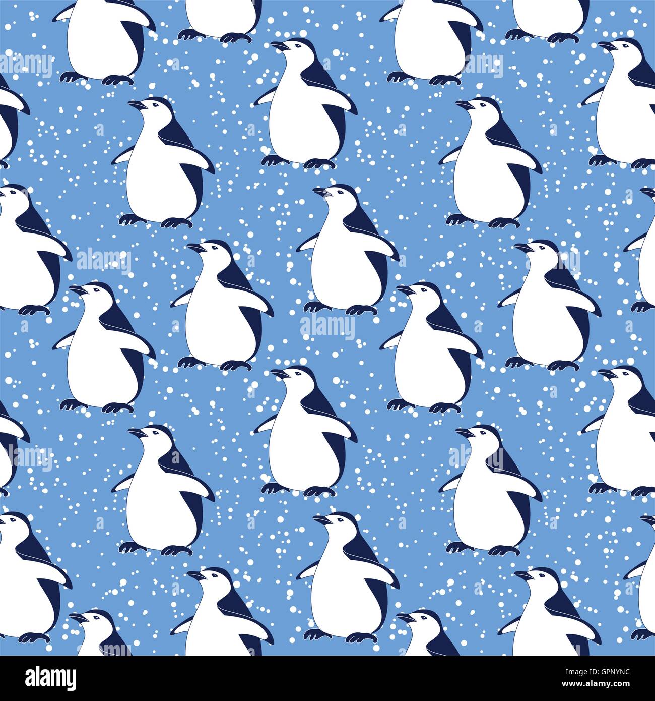 Seamless pattern, penguins and snowflakes Stock Vector Image & Art - Alamy