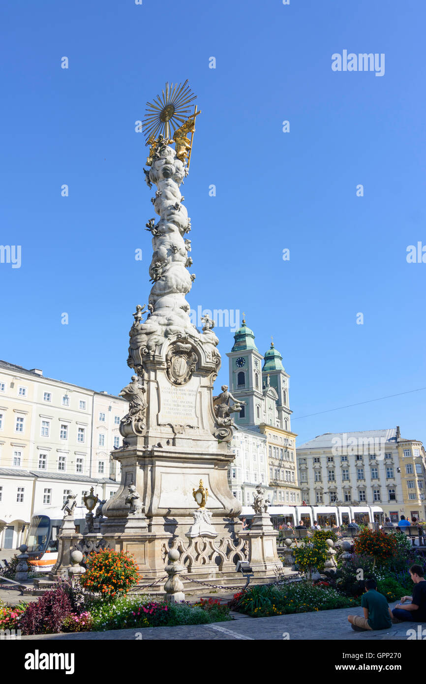Hauptplatz (main square), Dreieinigkeitssäule (Trinity Column), Alter ...