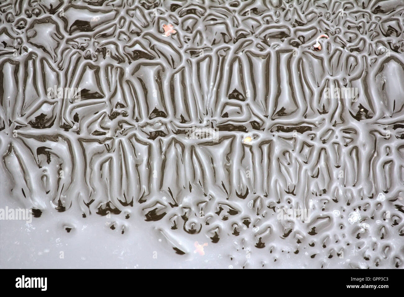 smooth surface of ice. alternation of dark and light shapes, Material ...