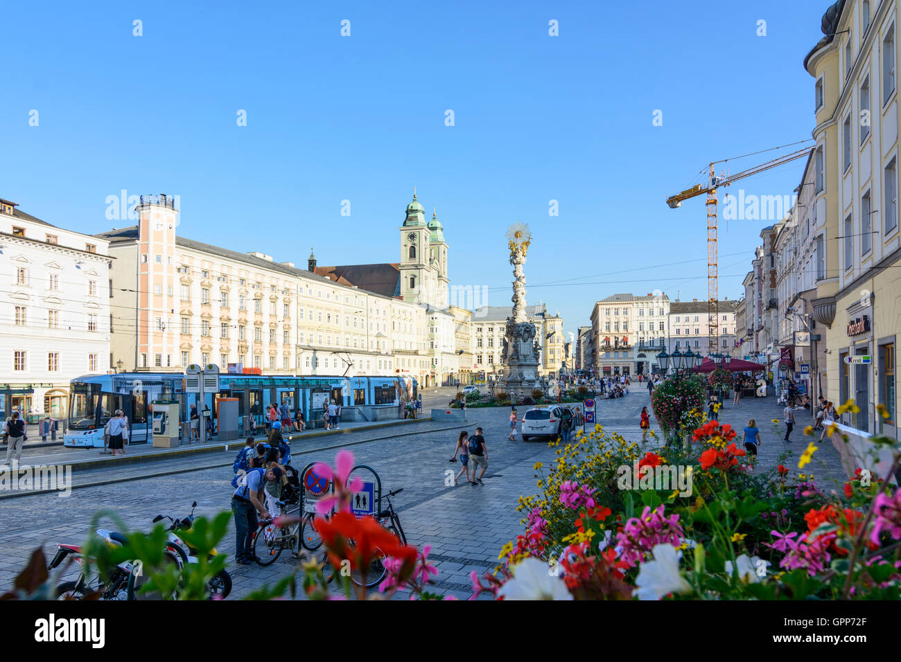 Hauptplatz (main square), Dreieinigkeitssäule (Trinity Column), Alter ...
