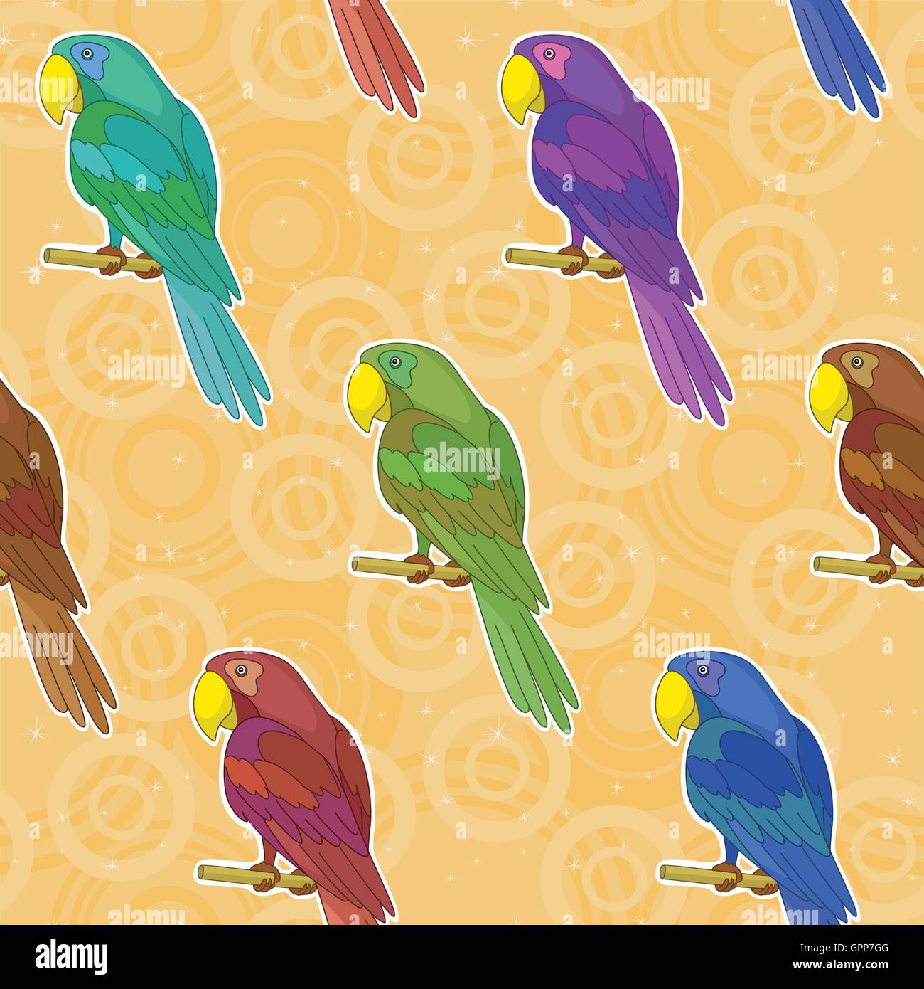Seamless background parrots Stock Vector Images - Alamy