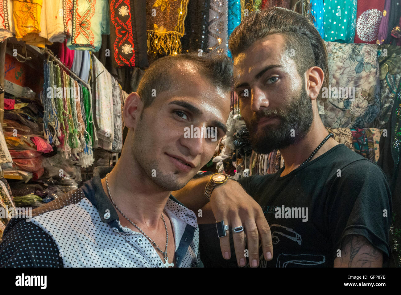 Qom, Two Brothers, Shopkeepers Stock Photo - Alamy