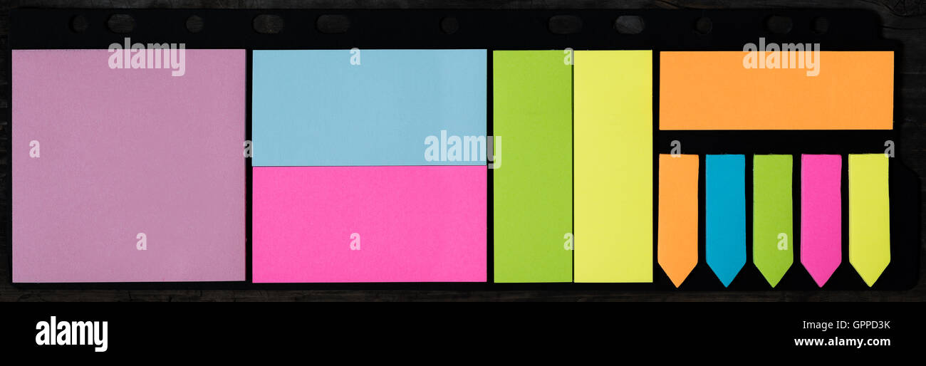 Stickers on a dark background Stock Photo - Alamy